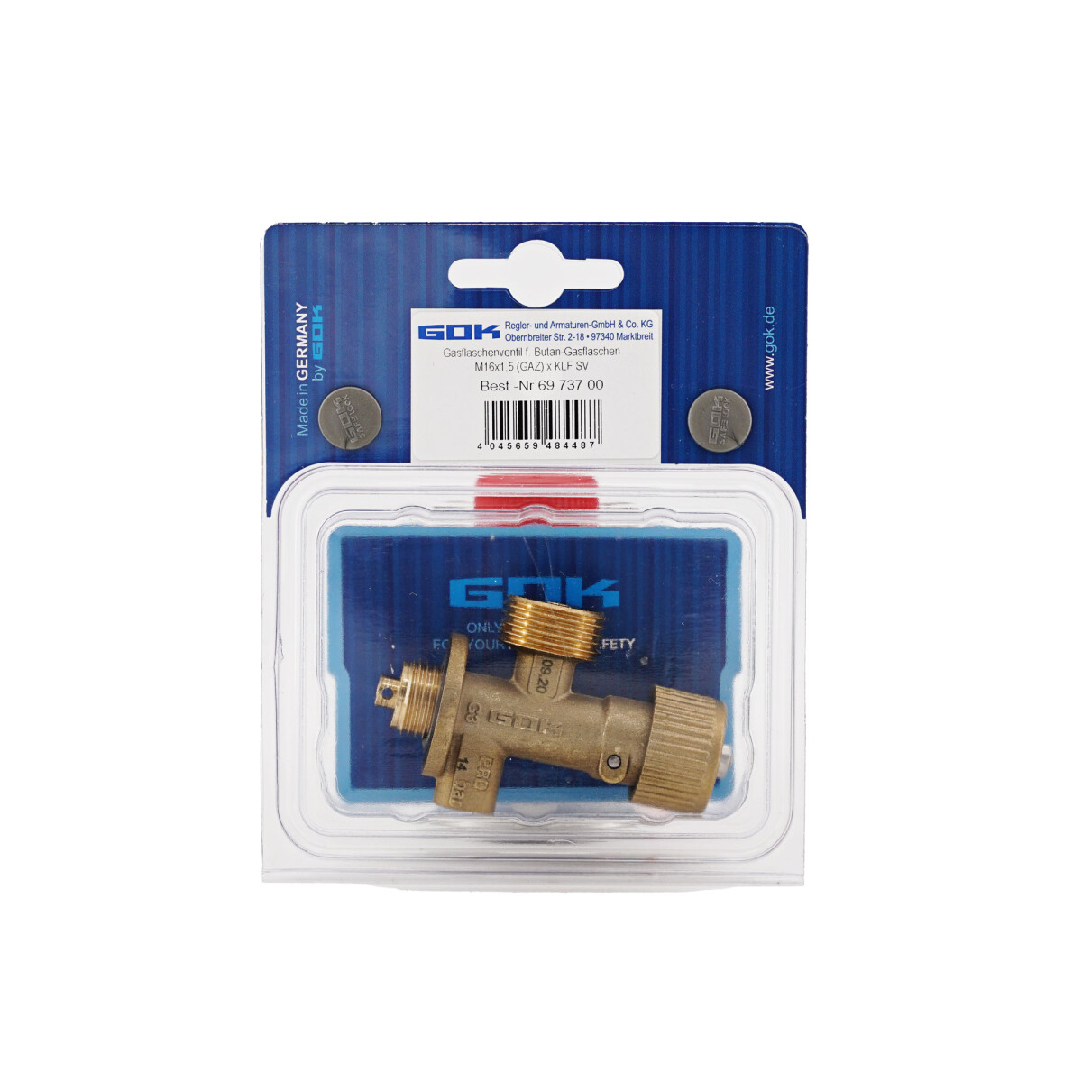 Gas Bottle Connection Valve GAZ to DIN